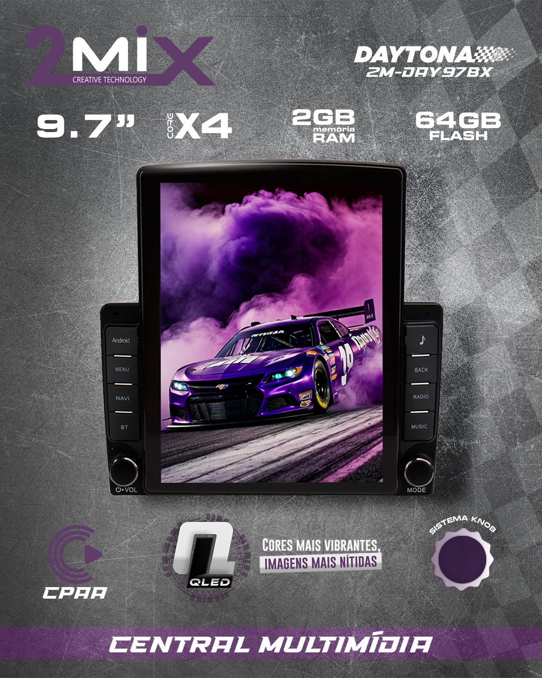 CENTRAL MULTIMIDIA 2MIX ANDROID 9.7" BX DAYTONA - 2 MiX