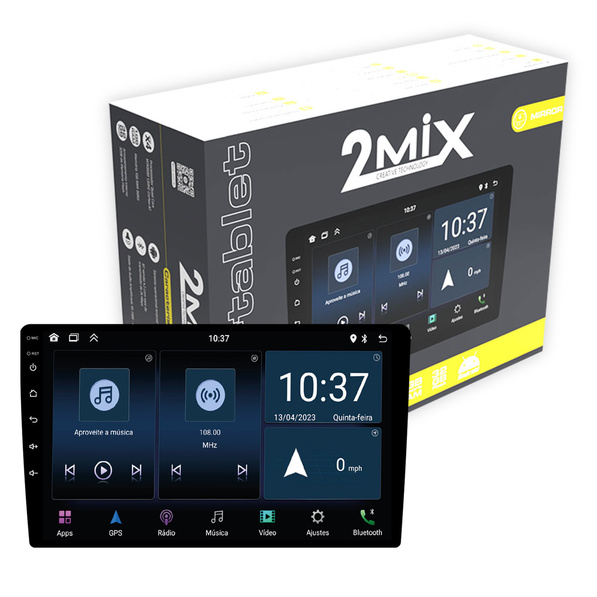 CENTRAL MULTIMIDIA 2MIX ANDROID 9" MIRROR - 2 MiX